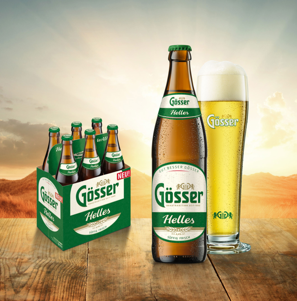 Gösser Helles Design by Pichler & Gattringer Grafik Design